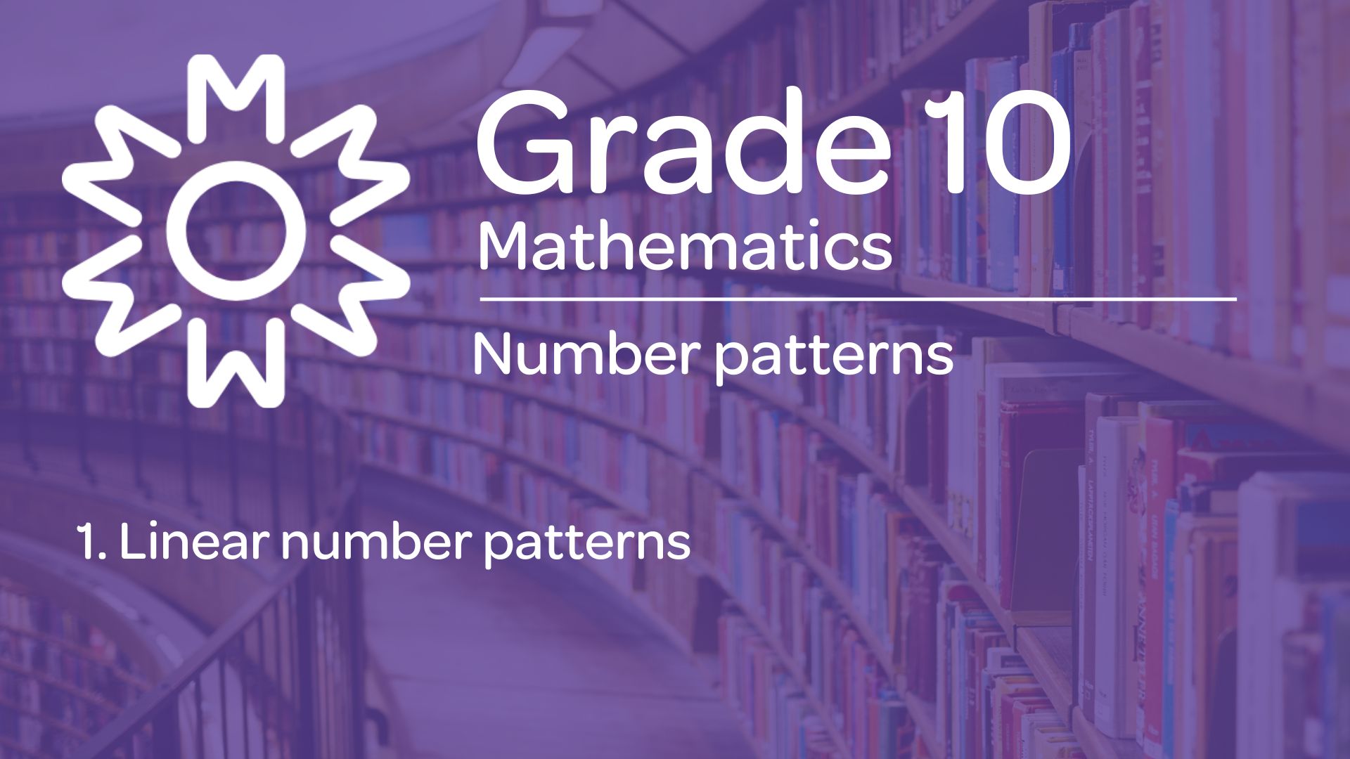 1.1 Linear number patterns - Milani Education